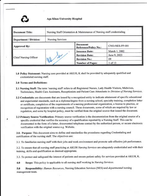 Nursing Staff Credentialing Policy Pdf Nursing Credential