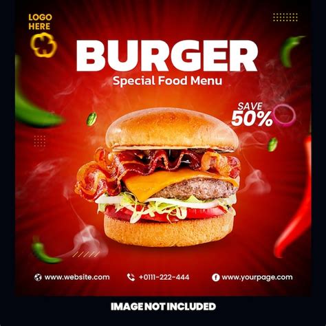 Premium Psd Social Media Restraunt Post Design