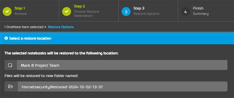How Do I Restore Single Onenote Items Hornetsecurity Knowledgebase