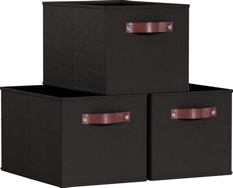 Ornavo Home Collapsible Shelf Basket Rectangle Storage Bins With Faux