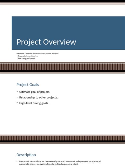 Project Overview Pneumatic Conveying Pdf Specification Technical Standard Business