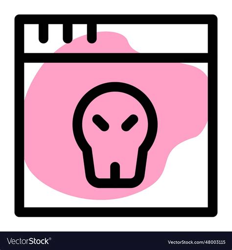 Skull Malware Corrupting A Web Browser Royalty Free Vector