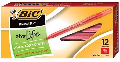 Bic Round Stick Xtra-Life – Medium Red – Econo Office & School Supplies Ltd