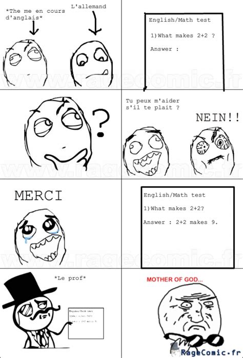 Le Cours Danglais Mother Of God Rage Comics Francais Troll Face