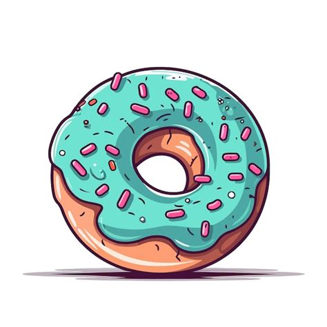 Premium Vector Colorful Donut Isolated On White Background Cute Image