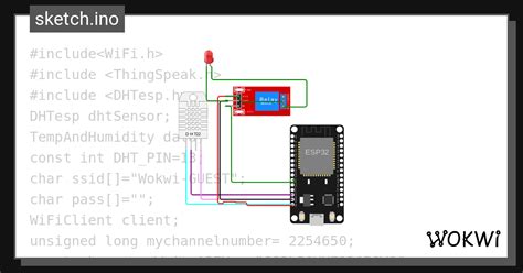 Dht22 Sensor Wokwi Esp32 Stm32 Arduino Simulator