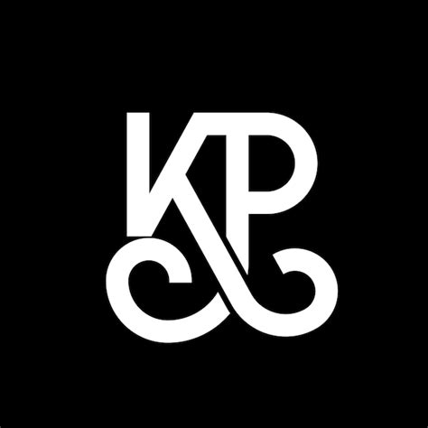 Premium Vector Kp Letter Logo Design On Black Background Kp Creative