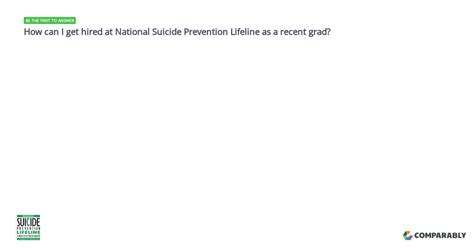 How Can I Get Hired At National Suicide Prevention Lifeline As A Recent