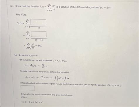Solved A Show That The Function F X N N Xn Is A Chegg Com
