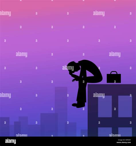 Depression In Business Man Vector Stock Vector Image And Art Alamy