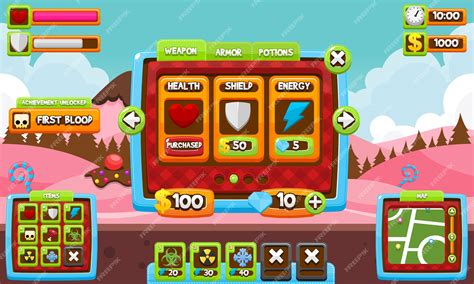 Premium Vector Candy Game Ui