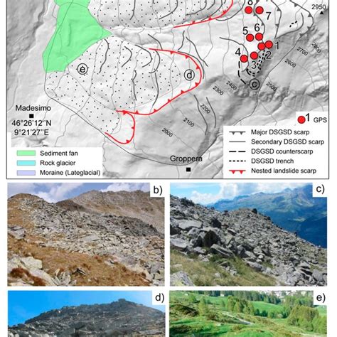 Main Features Of The Mt Mater Deep Seated Gravitational Slope Download Scientific Diagram