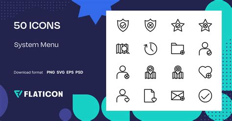 System Menu Icon Pack Detailed Outline 50 Svg Icons