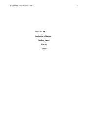 Assignemnt 7 Docx RUNNING Head Statistics HW 7 1 Statistics HW 7