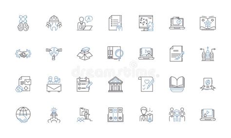 Market Research Line Icons Collection Survey Data Analytics Consumer Demographics Market