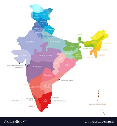 India Political Map Hd