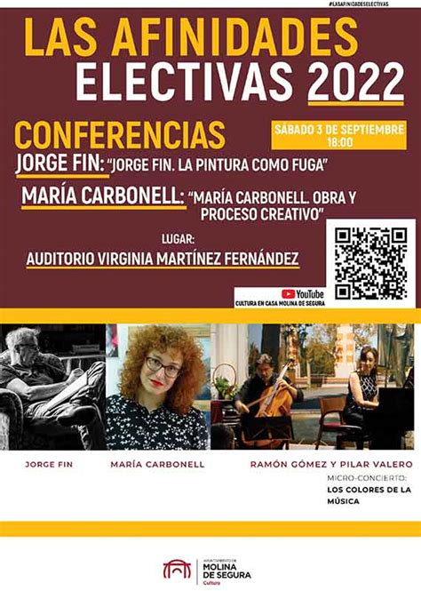Jorge Fin Y María Carbonell Protagonistas Del Ciclo Las Afinidades