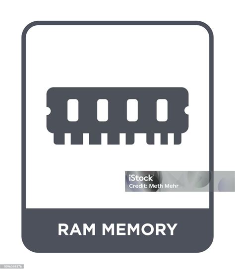 흰색 바탕에 Ram 메모리 아이콘 벡터 Ram 메모리 유행 가득 전자 장치 컬렉션에서 아이콘 0명에 대한 스톡 벡터 아트 및