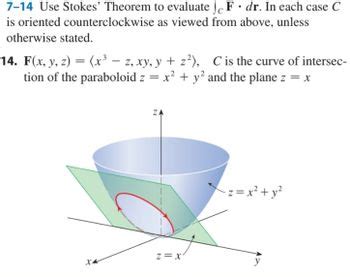 Answered Use Stokes Theorem To Evaluate Sc F Dr In Each Case C Is Oriented