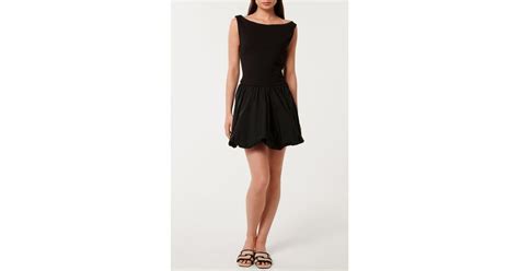 Ever New Jayla Bubble Hem Minidress In Black Lyst