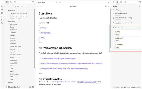 Links In Callout Blocks Are Detected As Unlinked Mentions Bug