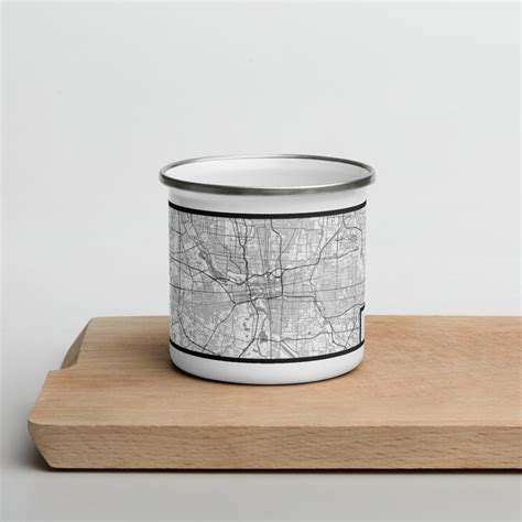 Columbus Ohio Map Enamel Mug In Classic — Jace Maps