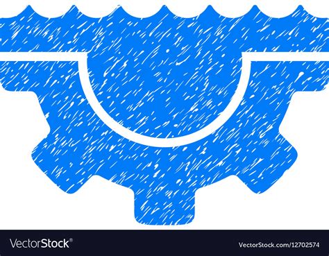 Water Service Gear Grainy Texture Icon Royalty Free Vector