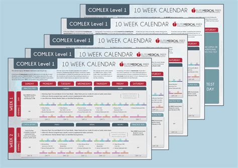 Comlex Level 1 10 Week Study Planner Elite Medical Prep
