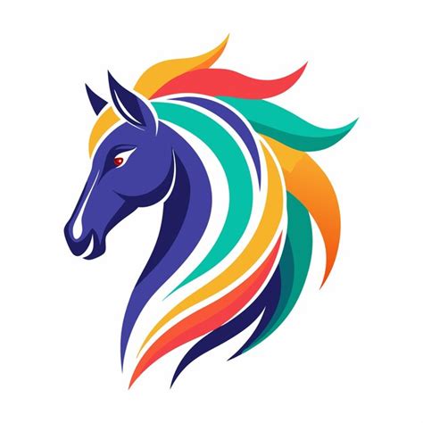 Hourse Colorfull Vector Design Premium Ai Generated Vector
