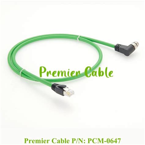 Right Angle M12 D Code Male To Rj45 Profinet Ethernet Cable China