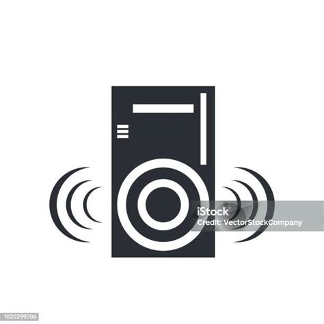 Hautparleur Icon Vecteur Signe Et Le Symbole Isolé Sur Fond Blanc