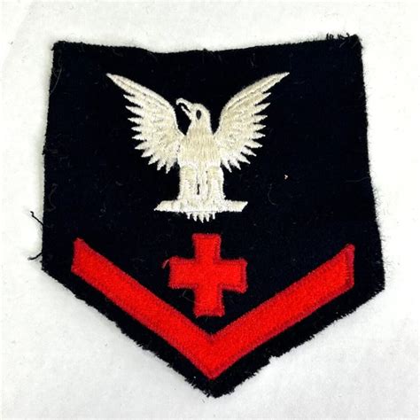 Wwii Us Navy Hospital Corpsman 3rd Class Rating Patch Eur 857