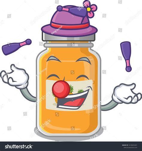 Smart Pineapple Jam Cartoon Character Design Stock Vector Royalty Free