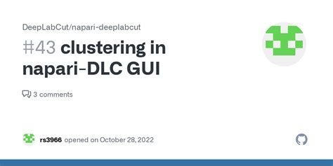 Clustering In Napari Dlc Gui Issue Deeplabcut Napari Deeplabcut