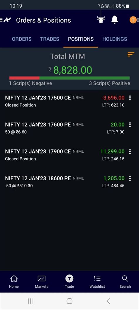 Stock Market Profit And Loss Screenshot Pandl Screenshot
