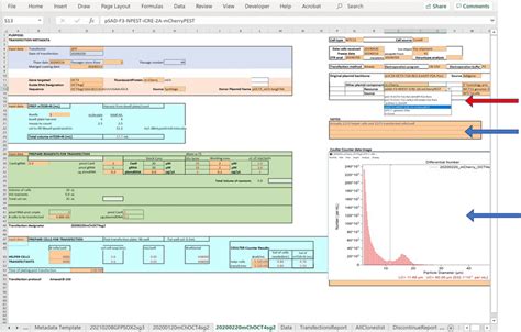 The Transfection Metadata Template Worksheet This Is A Partial View Of