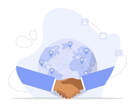 Premium Vector Global Partnership Vector Illustration Concept