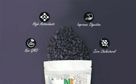 Natures Bridge Seedless Black Raisins Dried Kishmish Without Seeds