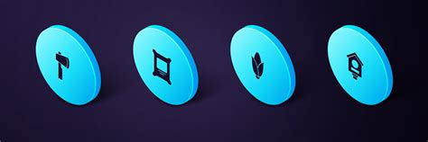 아이소메트릭 버드 하우스 옥수수 비료 가방 및 나무 도끼 아이콘을 설정합니다 벡터 3차원 형태에 대한 스톡 벡터 아트 및 기타 이미지 3차원 형태 가방 건강한 생활