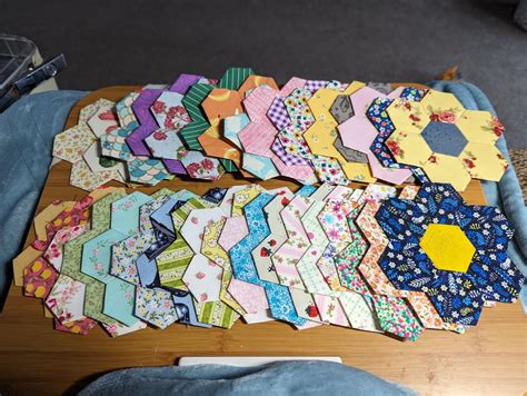 Ideas For Completed Epp Hexie Flowers Rquilting