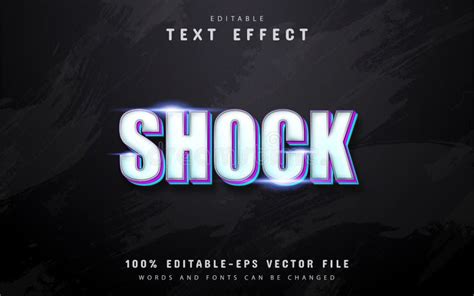 Shock Text Effect Stock Vector Illustration Of Vector 256117362