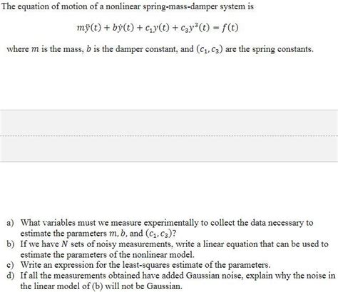 The Equation Of Motion Of A Nonlinear