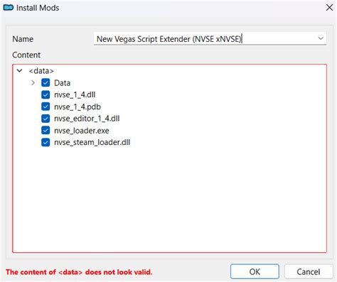 This Appears When Installing Nvse With Mo Any Help R Fnv