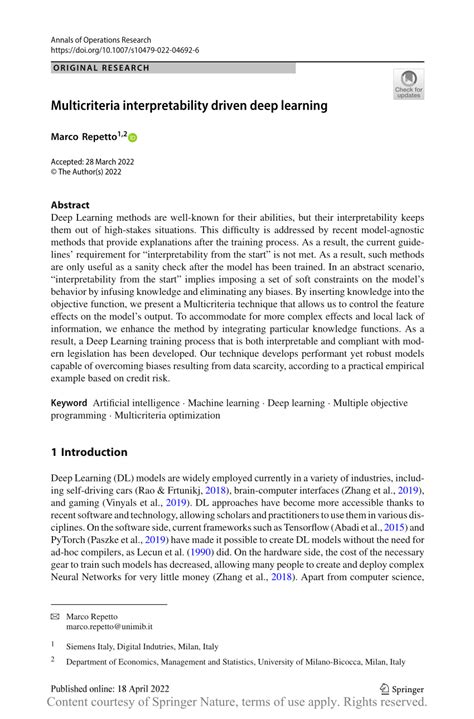 Pdf Multicriteria Interpretability Driven Deep Learning