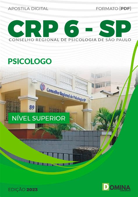 Apostila Crp 6ª Região Sp 2023 Psicólogo Domina Concursos