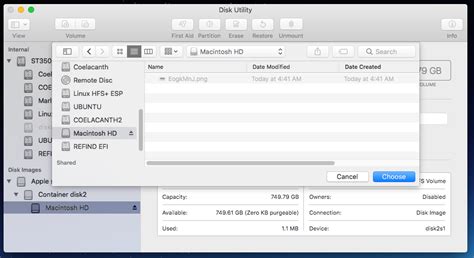 Macos Create Disk Image Disabled Ask Different