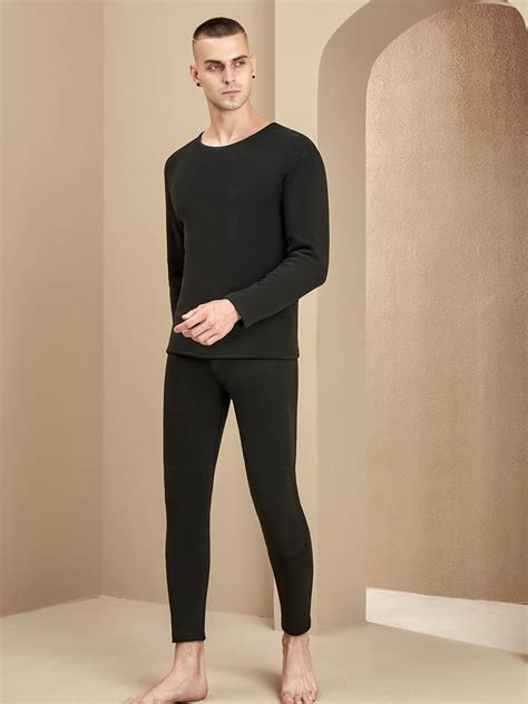 Conjunto De Ropa Interior Térmica Para Hombre Calzoncillos Largos Con