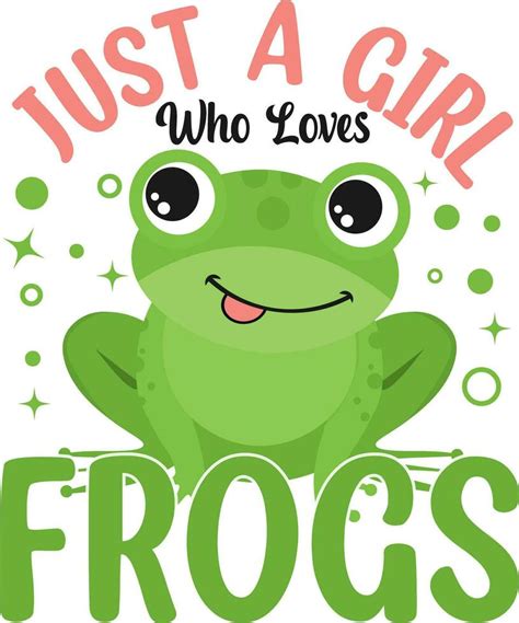 Just Girl Her Loves Frogs 29634100 Vector Art At Vecteezy