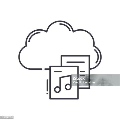 雲服務圖示線性隔離圖解細線向量網頁設計符號輪廓概念符號白色背景可編輯描邊向量圖形及更多一組物體圖片 一組物體 下載 互聯網 Istock