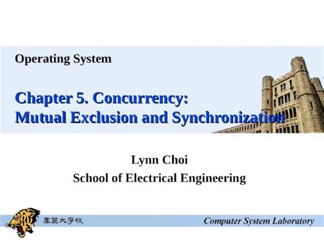 ppt operating system chapter 5 concurrency mutual exclusion and